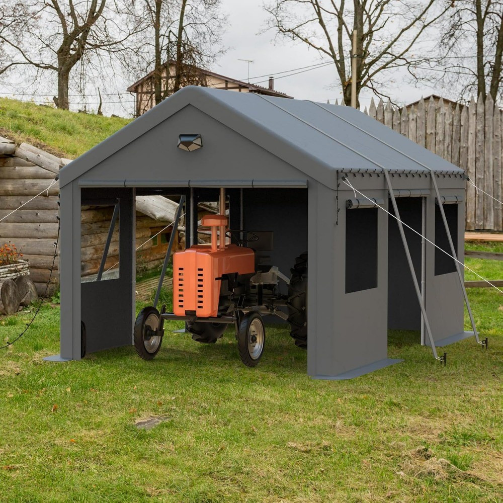 -Canopy 10x16 Heavy Duty, Carport Canopy with Side Roll UP Doors ...