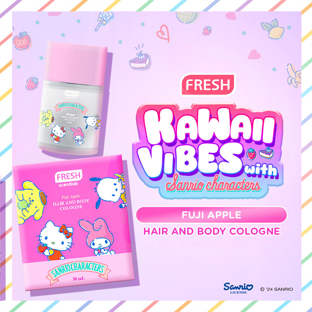 Fresh Sanrio Characters Fuji Apple Hair and Body Cologne 50 mL | Shopee ...