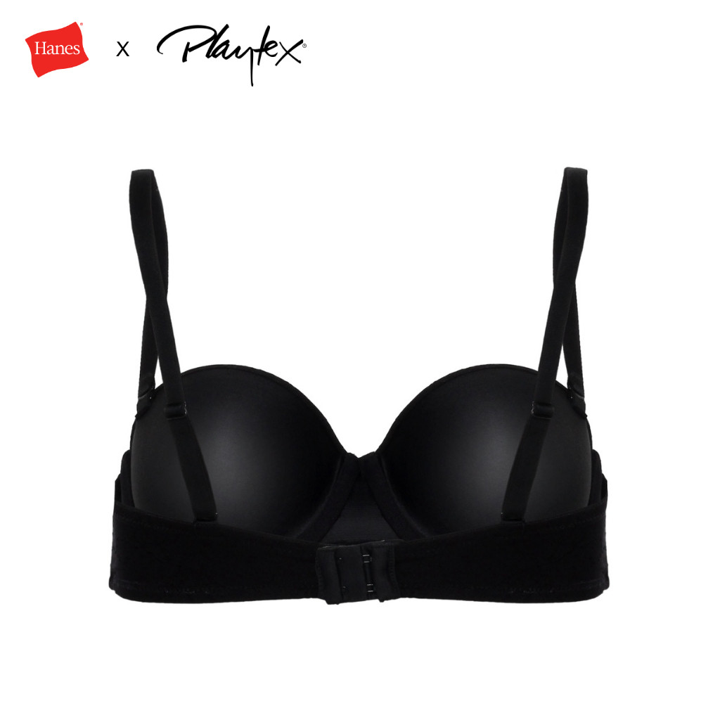 Playtex Nude & Black 2-Pack Underwire Microfiber Strapless Bra PTU4703 ...