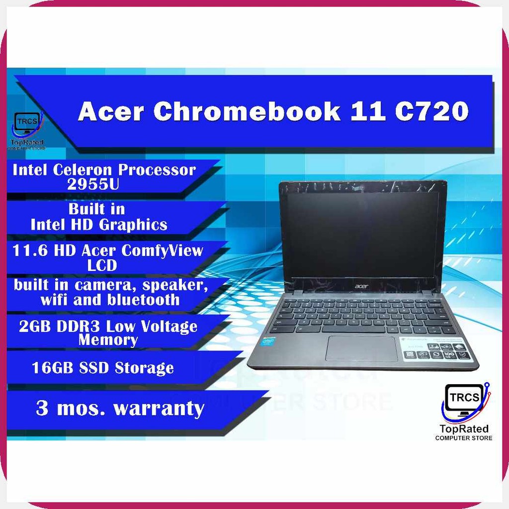 Acer%p{Chromebook`h}11#Q]C720/Y^C740/v^2GB/h^RAM/o^16GB/Vz^SSD with brand new battery (Good as ...