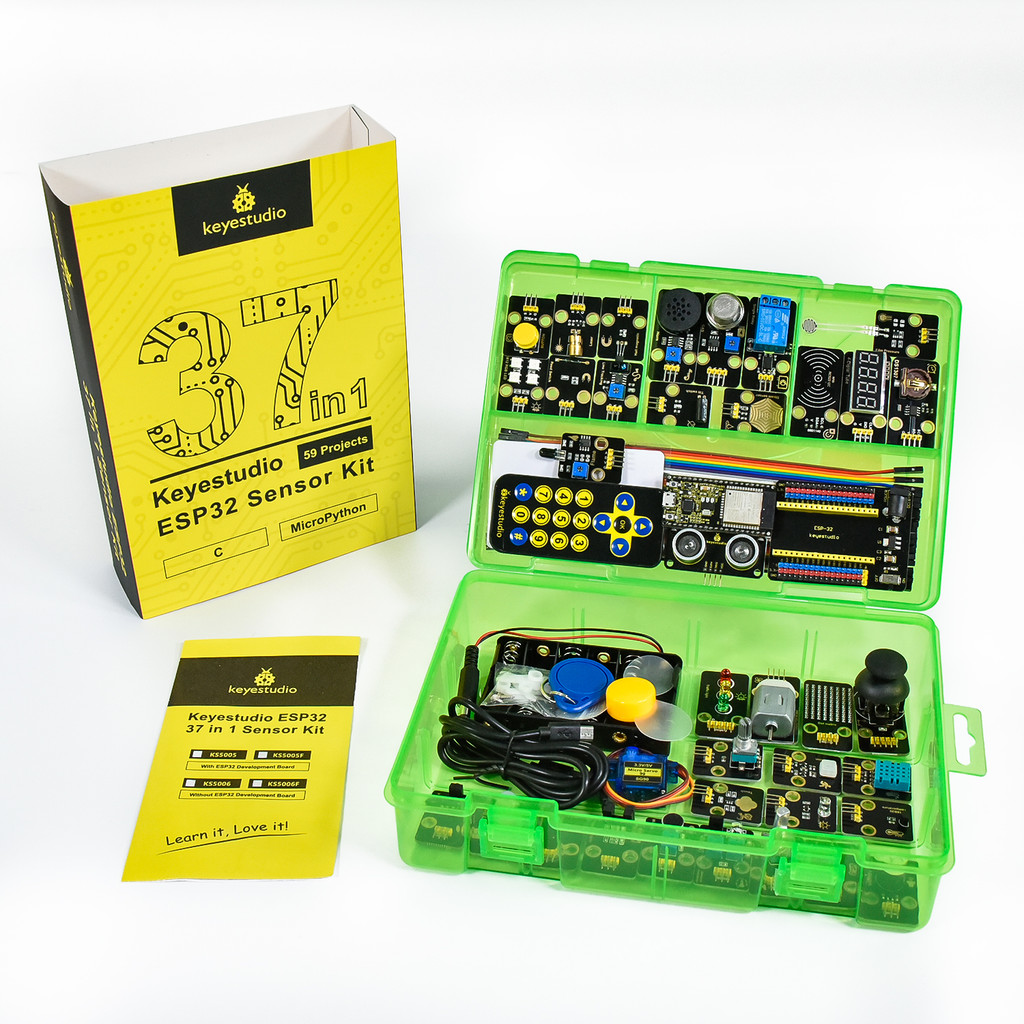 Keyestudio ESP32 37 in 1 Sensor Kit For Arduino ESP32+37pcs Modules 59Projects Compatible Lego ⚔ ...