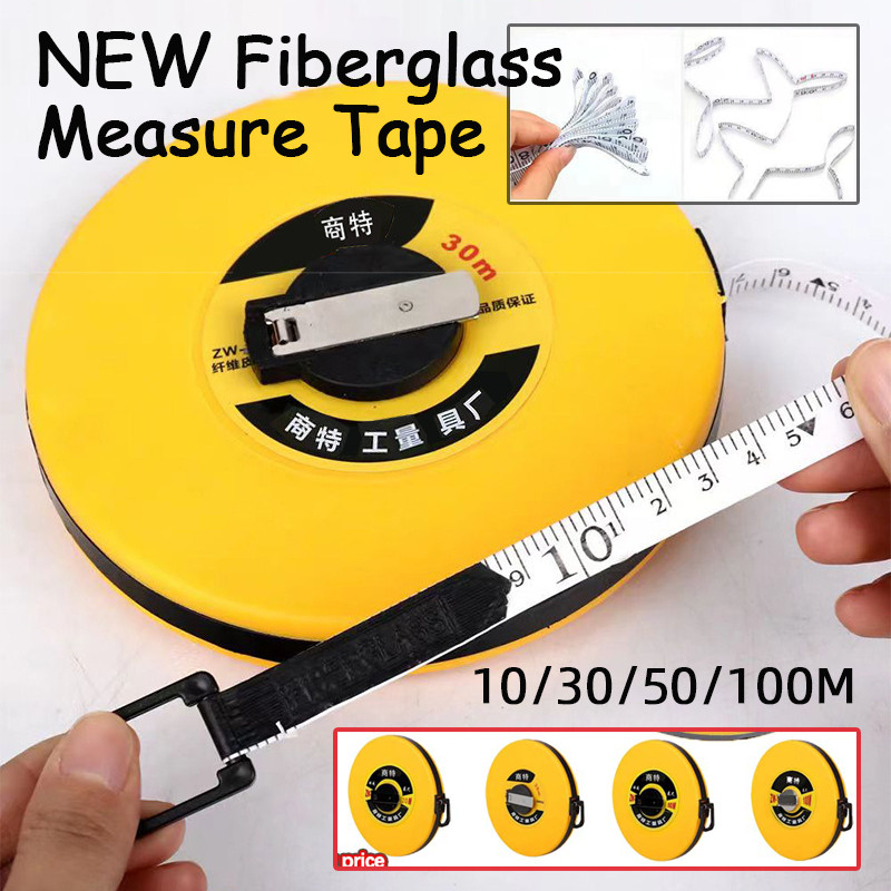 Fiberglass Measure Tape 30M/ 50M/ 100M Meter Tape High Quality Hand ...