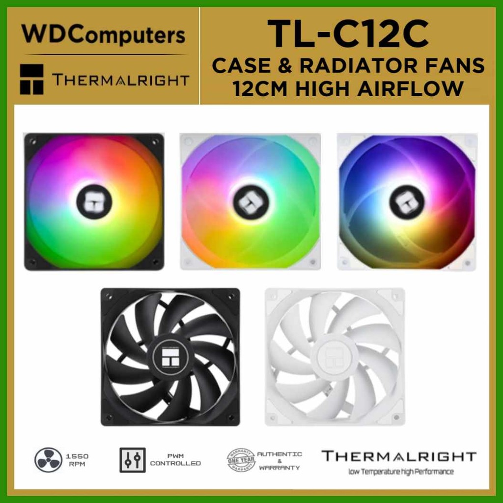 Thermalright.E Cooling)VR>fans.)vS>12cm)Xp>1550rpm*Rq?Fans.*xe?Black ...