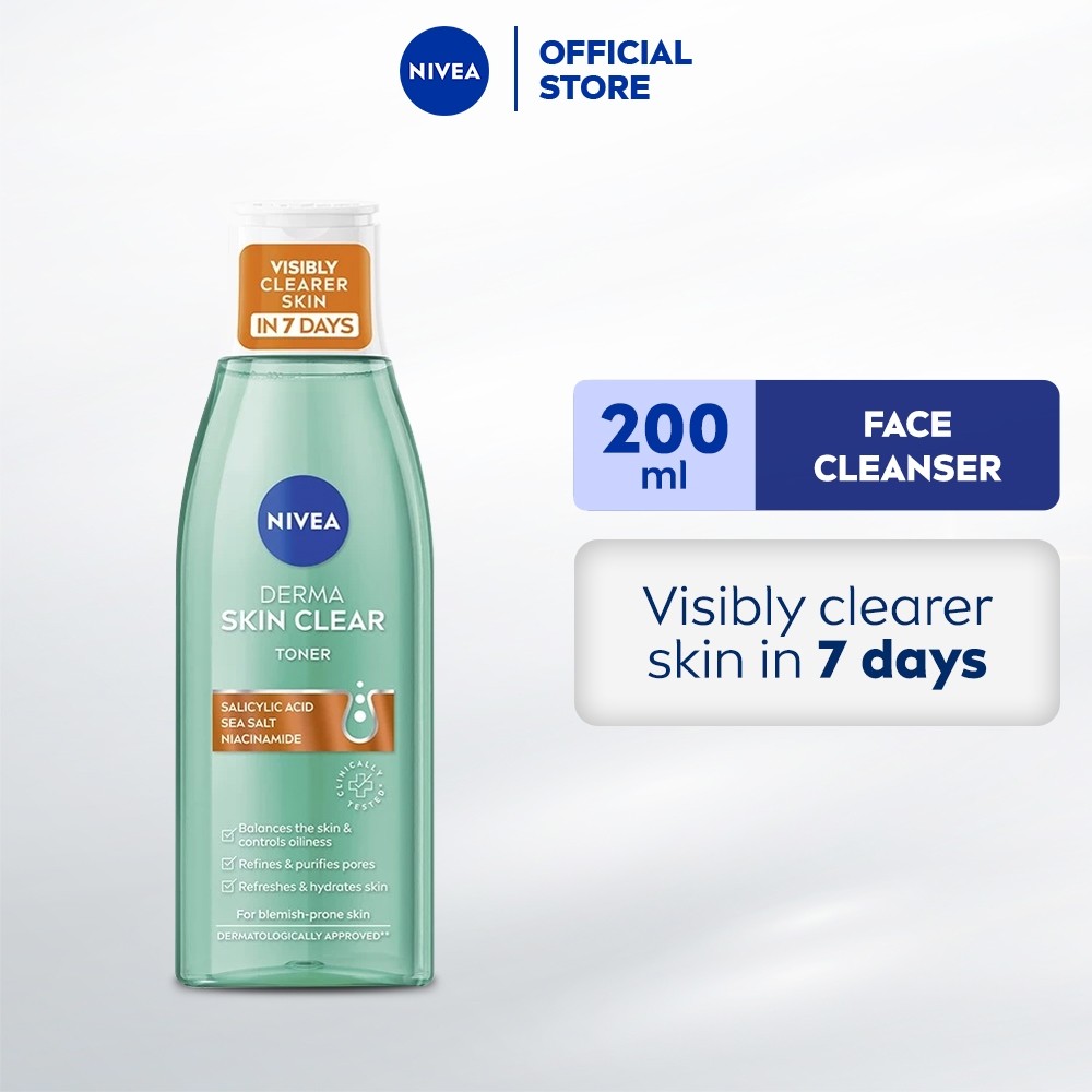 NIVEA Face Derma Skin Clear Toner with Salicylic Acid & Niacinamide ...
