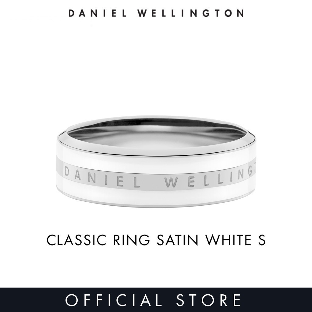 Daniel Wellington Emalie Ring Saint White Silver Unisex Ring Couple ...