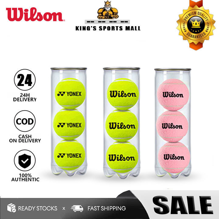 Wilson 3pcs Tennis Ball Durable Elasticity Round Training Learning ...