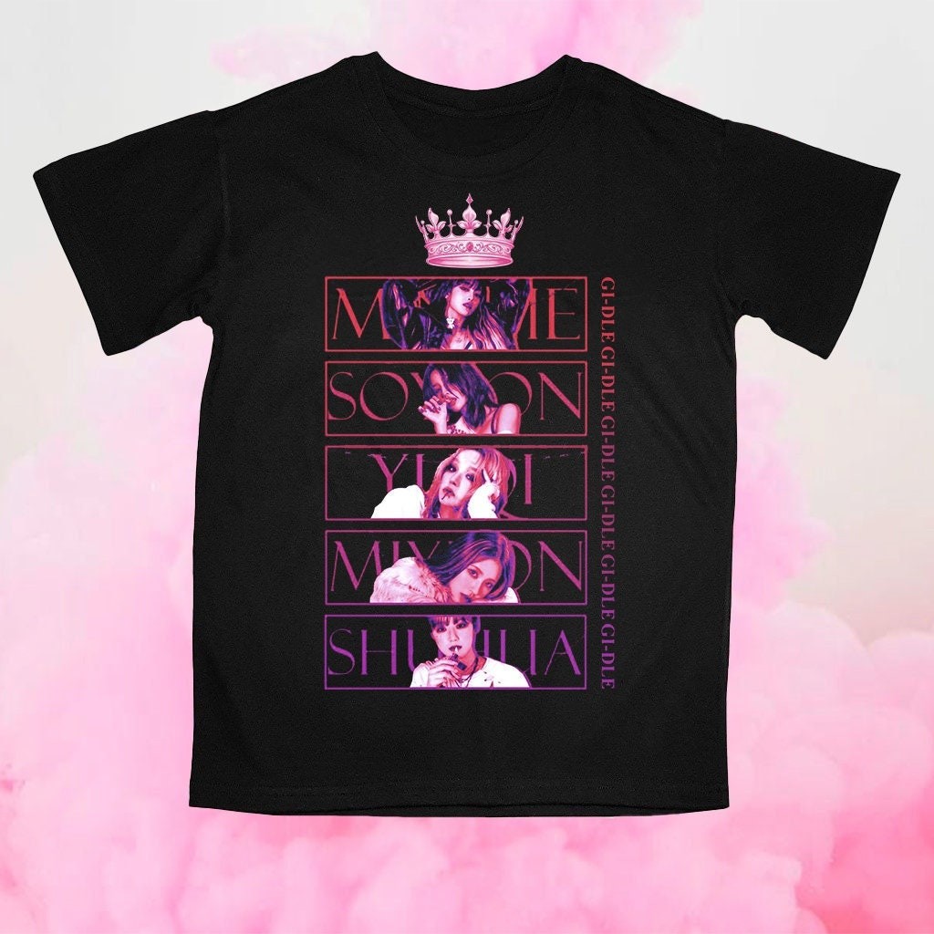 GI-DLE Graphic Tee, Gi-dle Retro Bootleg 90s T-shirt, G-Idle Kpop Shirt ...