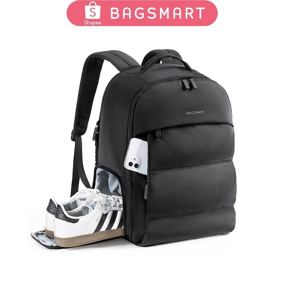 BAGSMART 30L Travel Backpack with Shoe Compartment 15.6 Inch Laptop ...