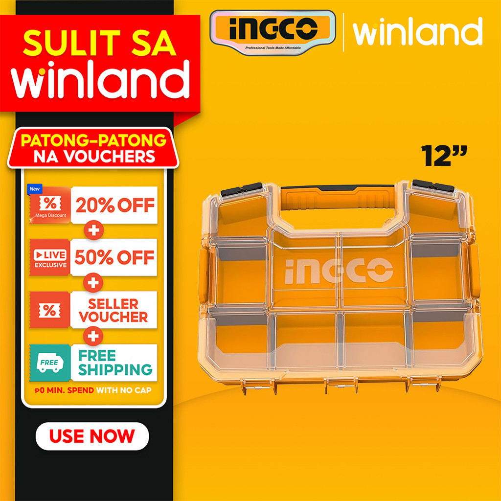 Ingco by Winland 12inches Plastic Stackable Screw Box Organizer 305 x ...