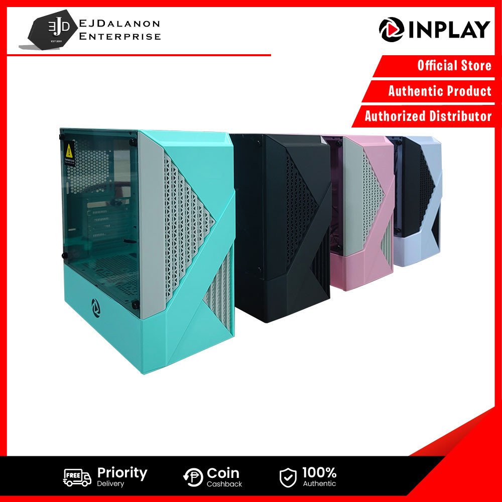 Inplay Meteor 06 | Black | White | Mint Green | Pink | ATX Case ...