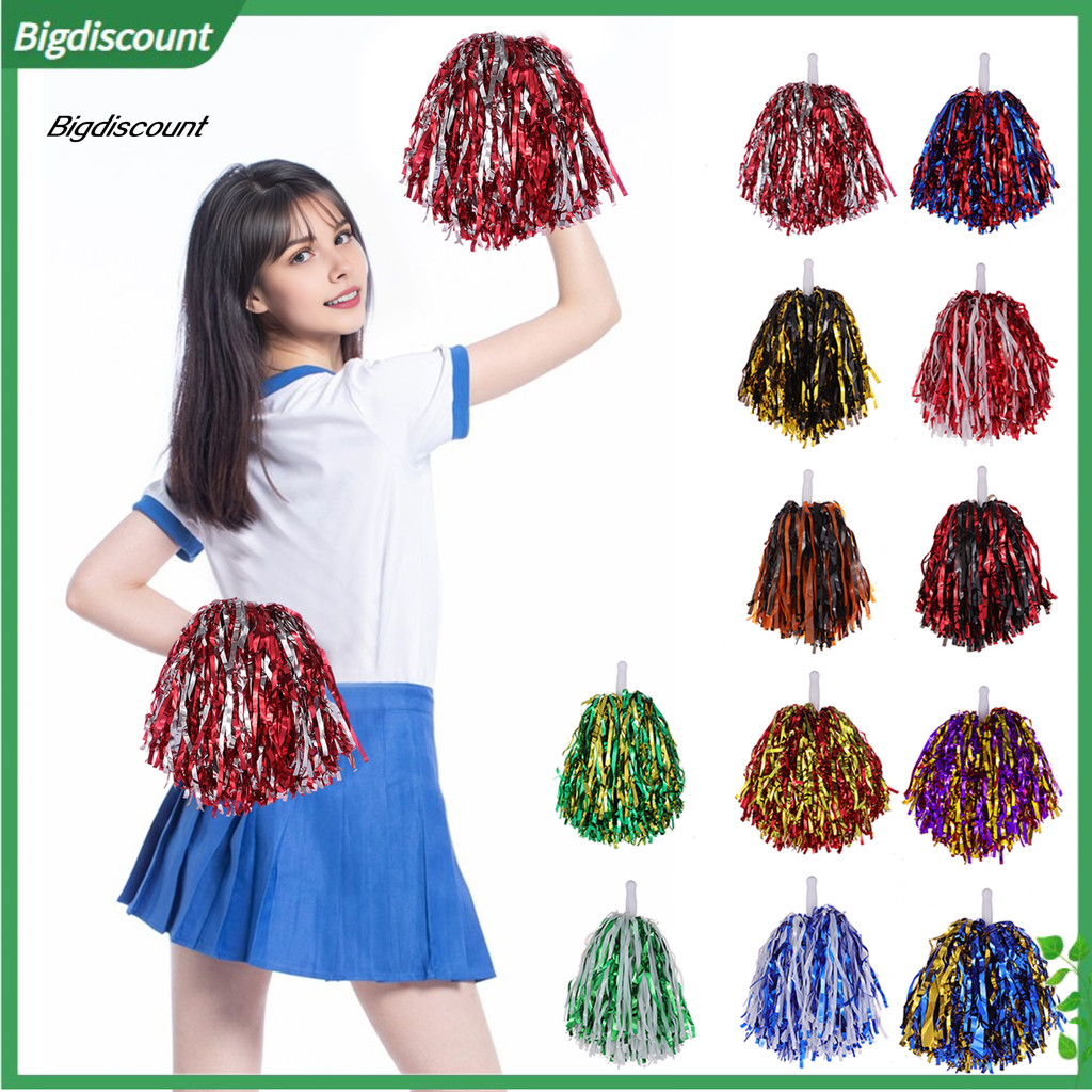 [Spot Goods] Team Spirit Pom Poms Shiny Cheerleading Pom Poms Shiny ...