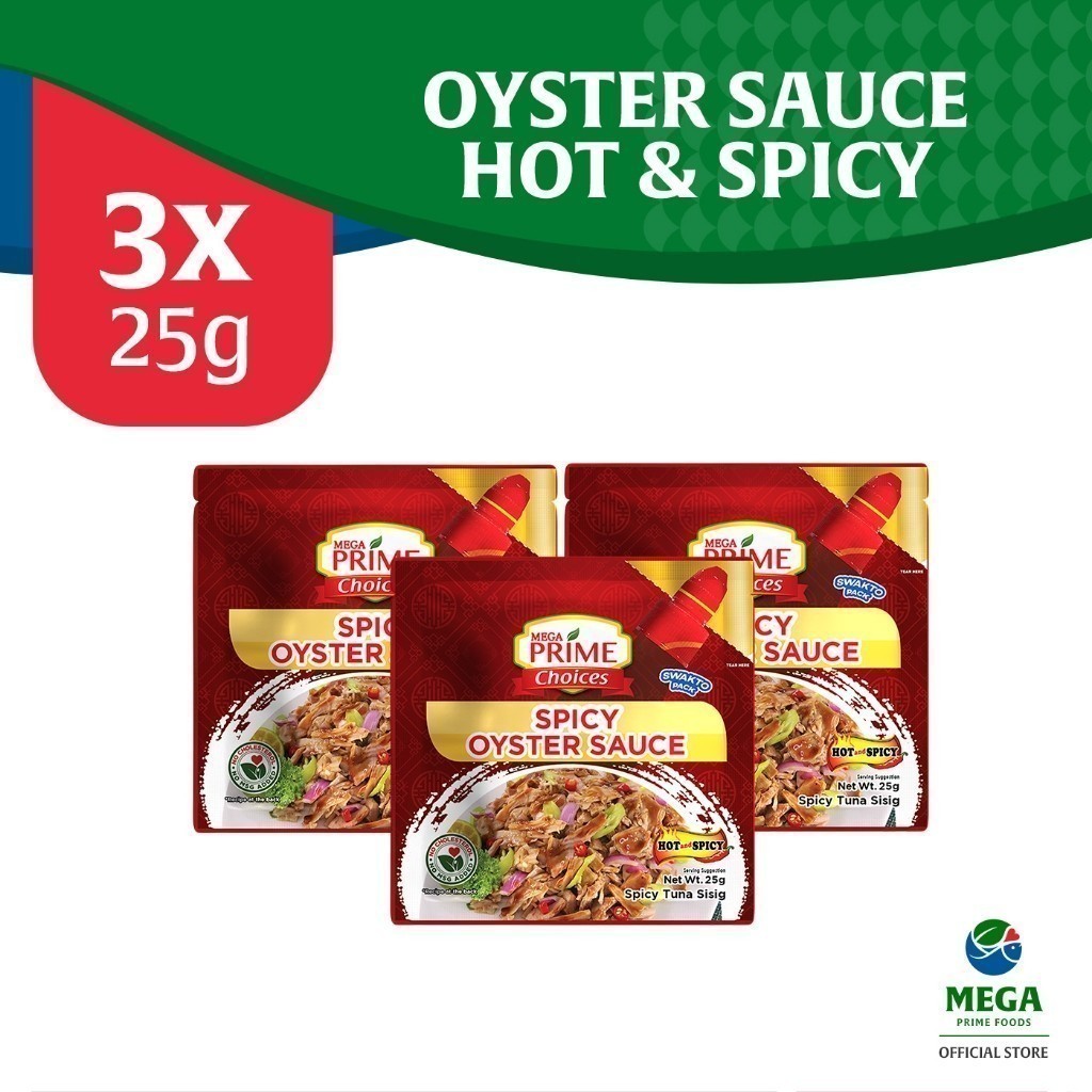 Mega Prime Choices Oyster Sauce Hot & Spicy 25G By 3'S | Shopee Philippines