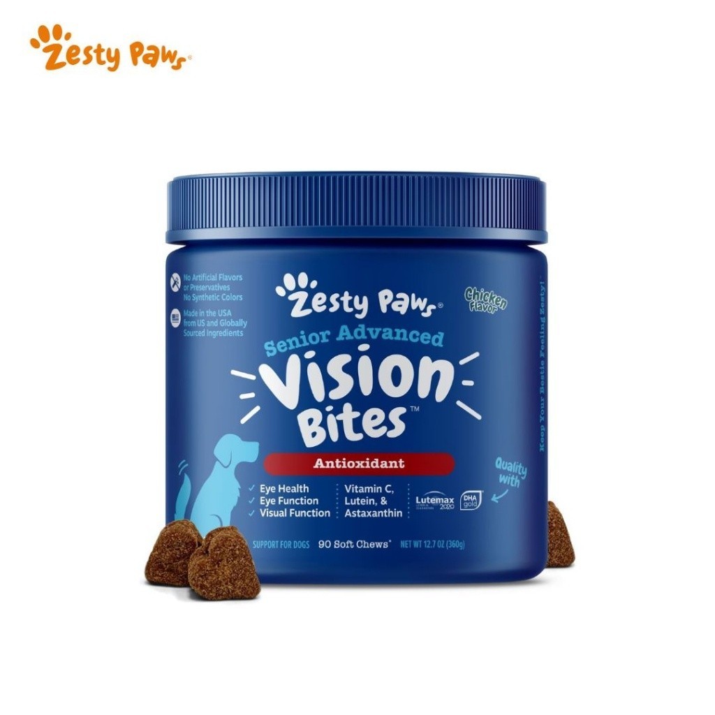 Zesty Paws Senior Advanced Antioxidant Vision Bites - Chicken Flavor ...
