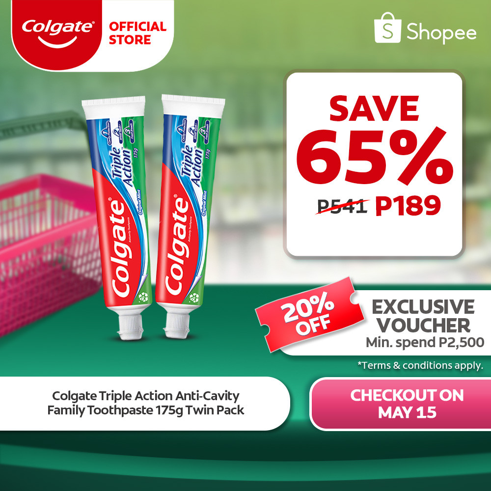 Colgate Triple Action Anti-Cavity Family Toothpaste Original Mint 175g ...