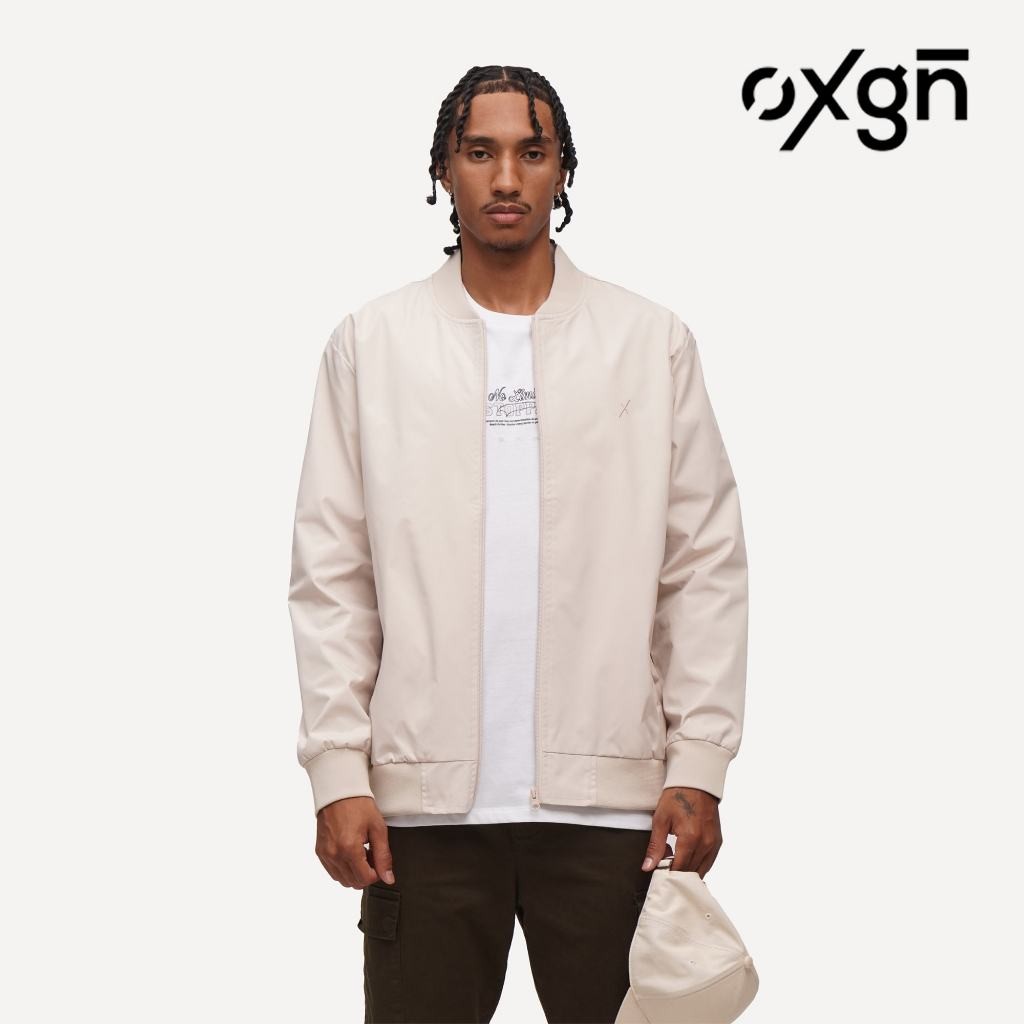OXGN Bomber Jacket For Men (Black/Latte Brown/Moss Green) | Shopee ...