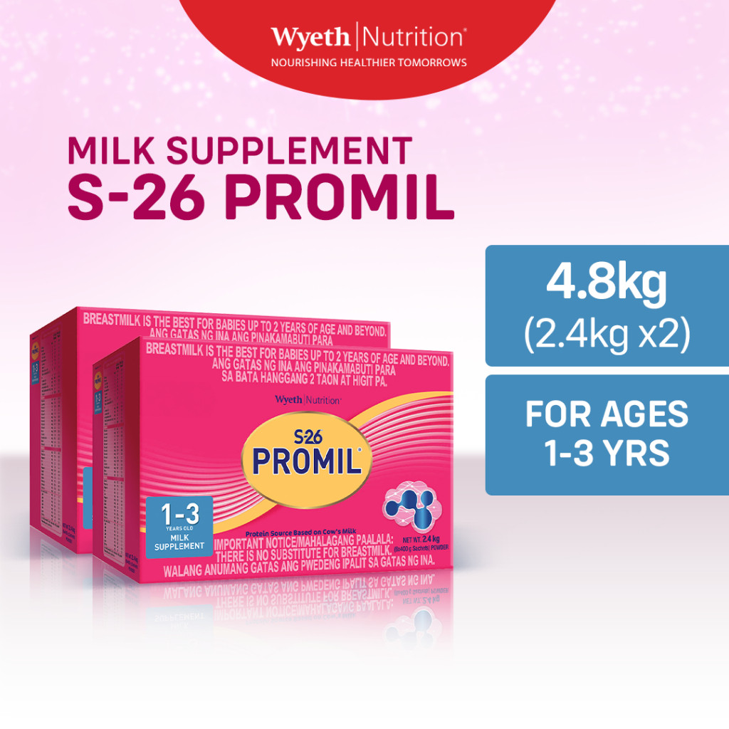 S-26 PROMIL THREE Milk Supplement for 1 to 3 Years Old 4.8kg (2.4kg ...