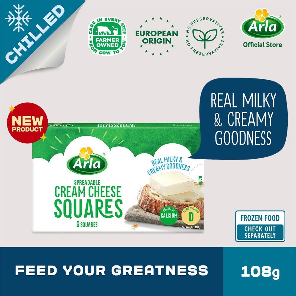 Arla Cream Cheese Squares 108g | Shopee Philippines