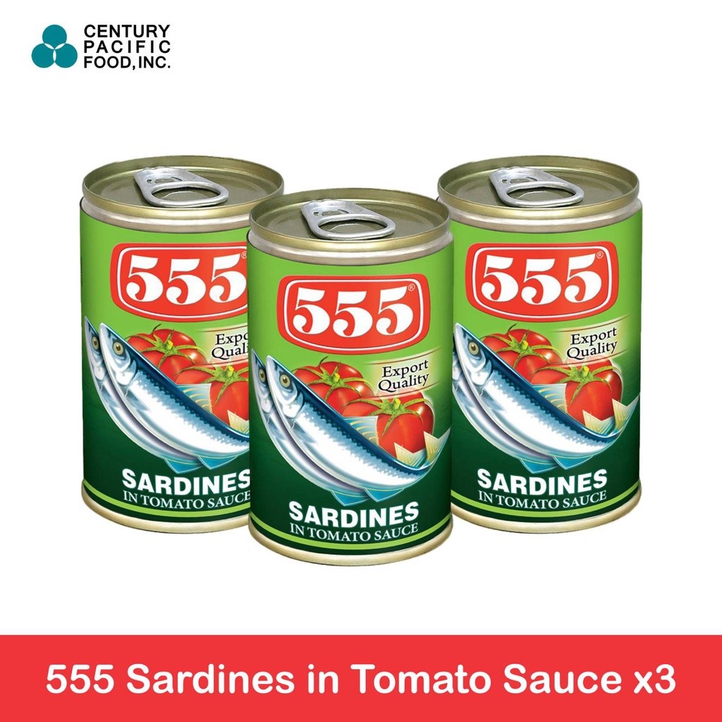 555 Sardines in Tomato Sauce 155g (Pack of 3) - Rich in Calcium ...