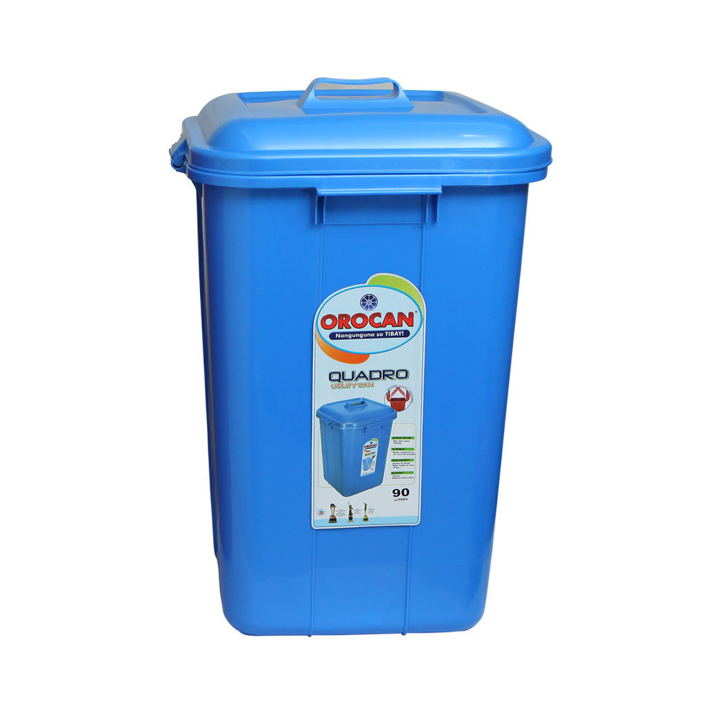 Orocan Quadro Utility Can With Cover 90L | Garbage Can with Cover | Shopee Philippines