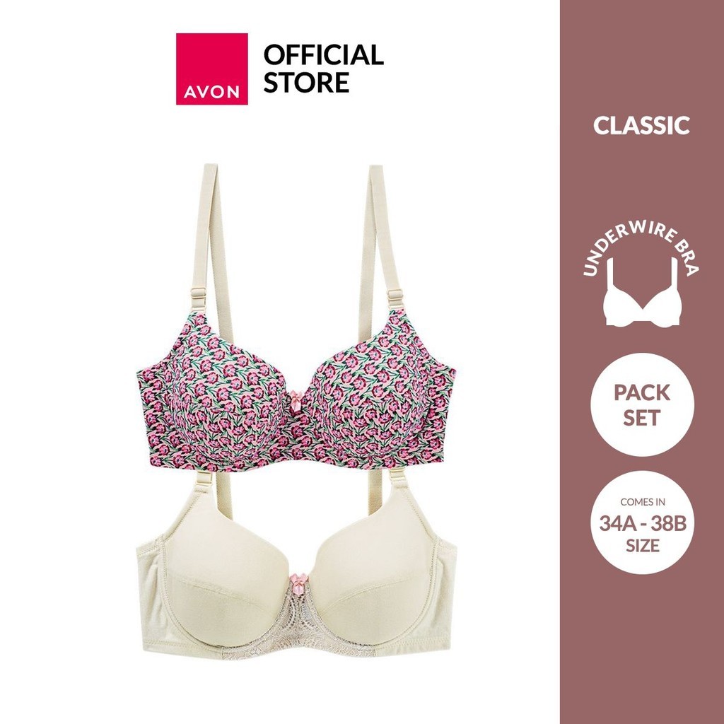 Avon Classic | Patricia Underwire Bra (2 pcs Bra Set) | Women's | Shopee Philippines