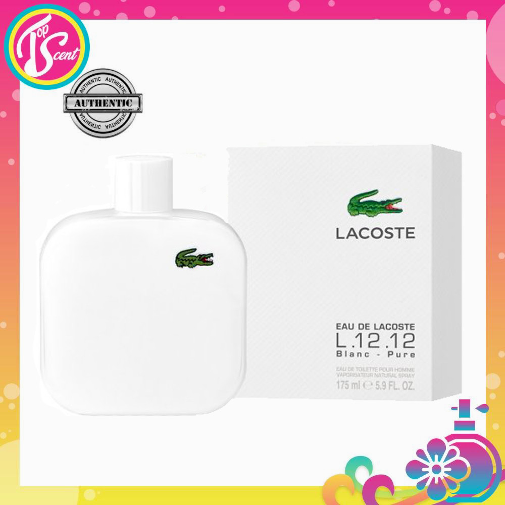 Lacoste L.12.12 Blanc - Pure Eau de Toilette for Men 175ml | Shopee ...