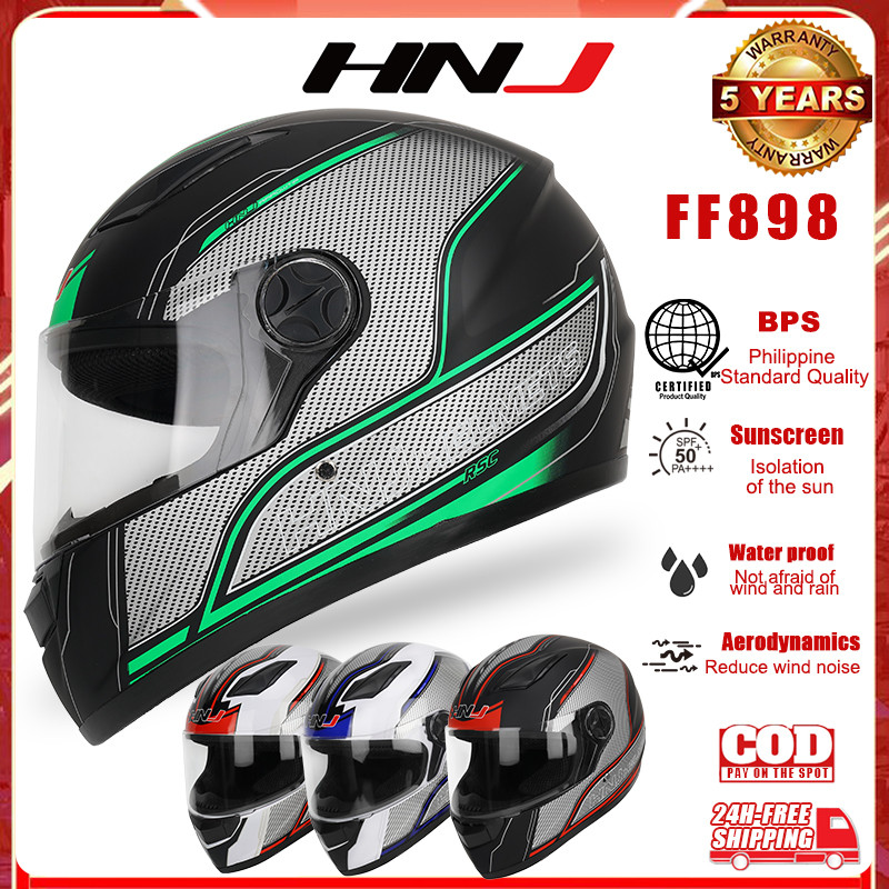 HNJ F898 Helmet Full Face for Motorcycle Motor classic Helmets Single ...