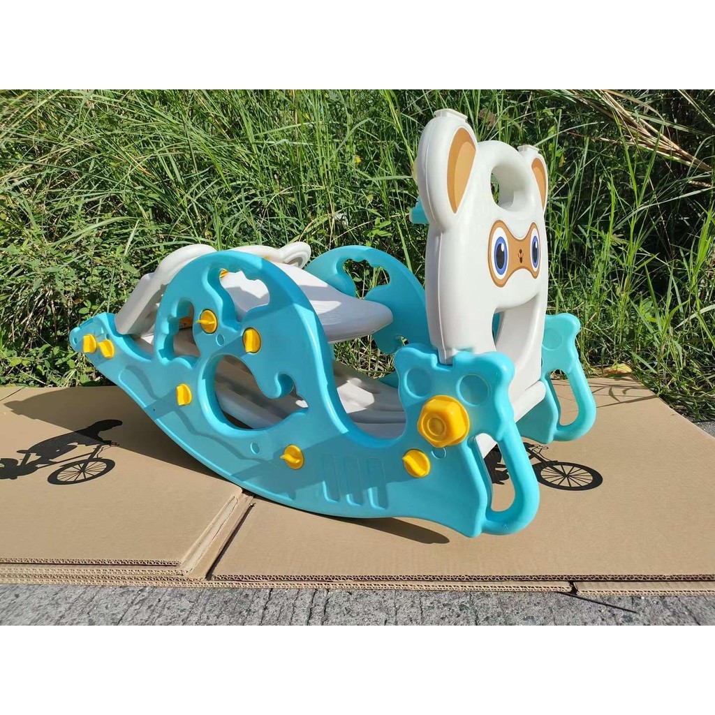 3 in 1 Kids Slide multifunctional Kids Playground Rocking House Baby ...