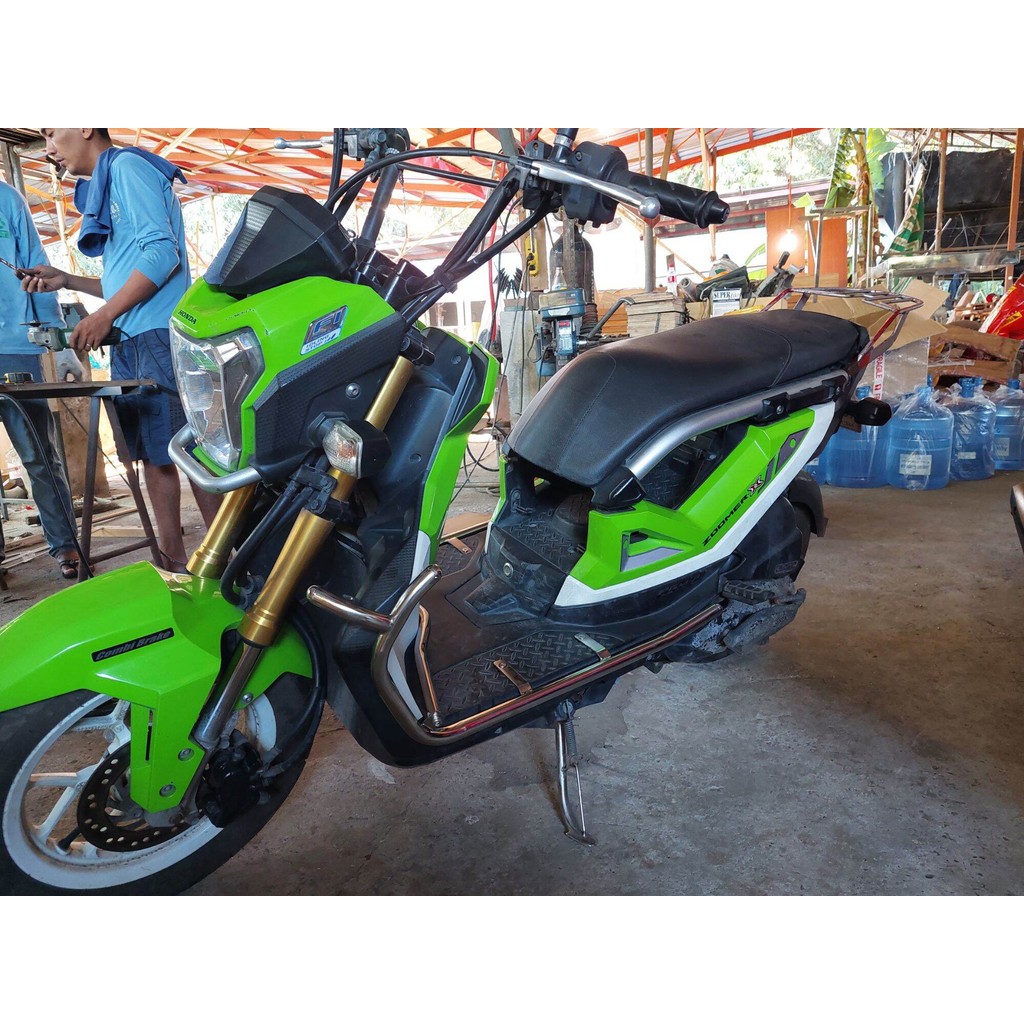 stainless crash guard with mdl bracket honda zoomer x | Shopee Philippines