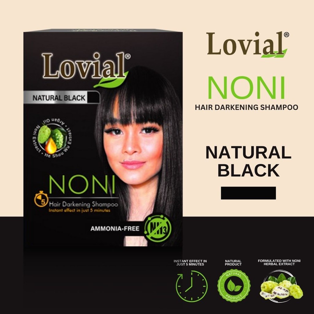 Lovial Noni Hair Darkening Shampoo PACK | Shopee Philippines