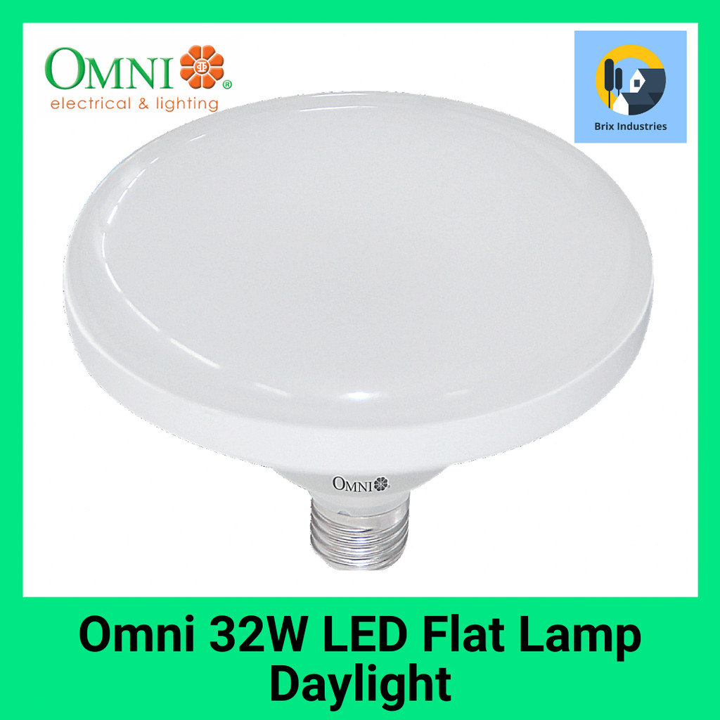 Omni 32W LED Flat Lamp E27 Daylight #LFE27-32W-DL Circular Flat Lamp ...
