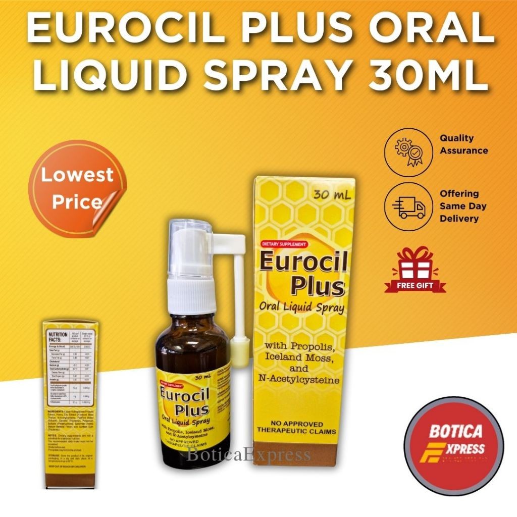 EUROCIL PLUS / ORAL LIQUID SPRAY 30ML | Shopee Philippines