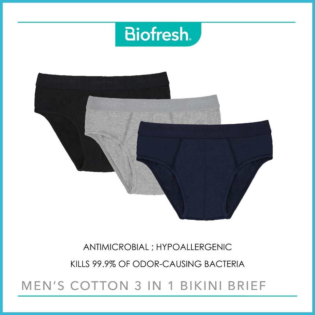 Biofresh:y}Men's%m(Antimicrobial-sr-Cotton"GW-Bikini\Ag"Brief-Ll\3"DJ ...