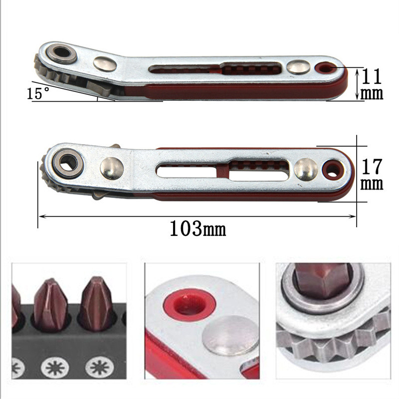 Two Way Ratchet Wrench Hexagon Torx Bidirectional Control Ratchet ...