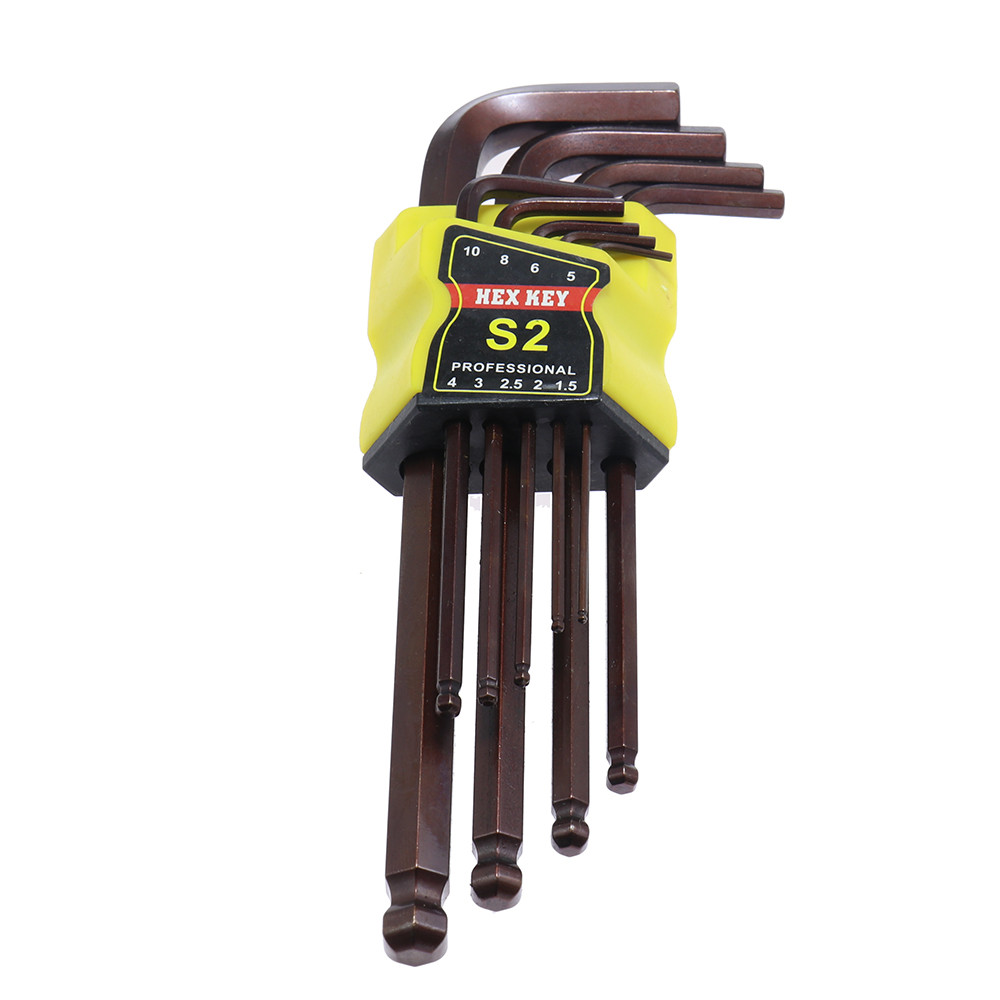 9pcs Hexagon Allen Key Wrench Tools set Ball head End Multifunction ...