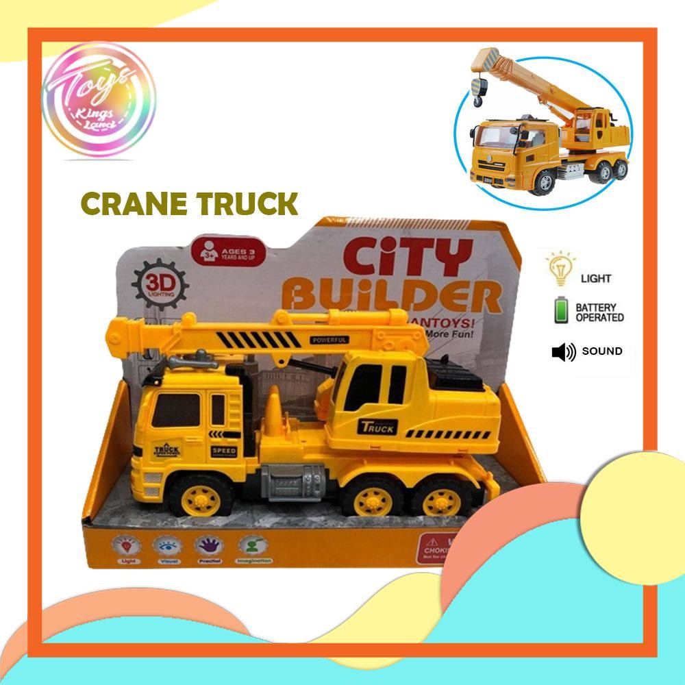 Toys KingsLand City Builder Crane Truck Toy with Light and Sound ...