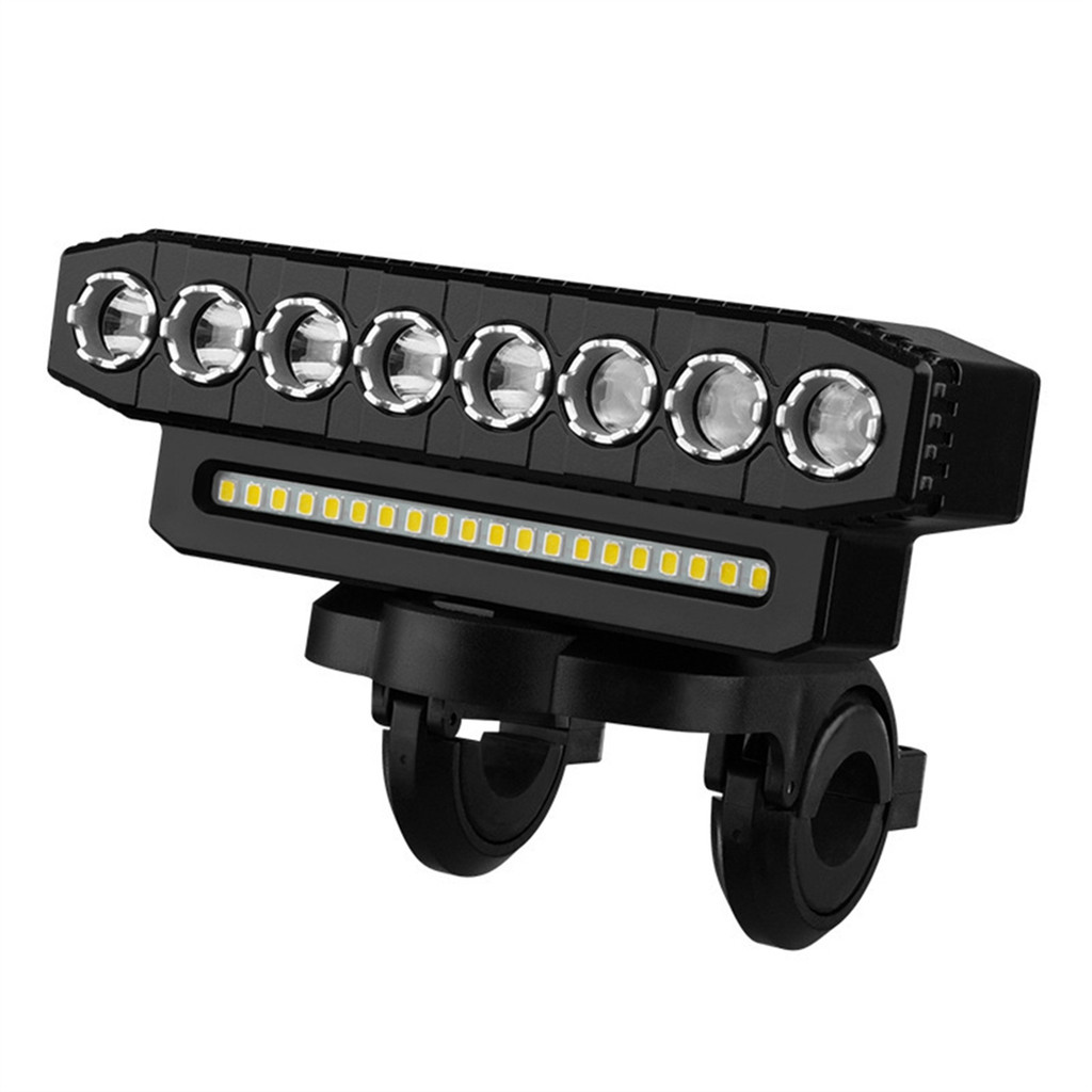 LED Bike Headlight LED Light Bar with 130DB Bell Bicycle Front Light ...