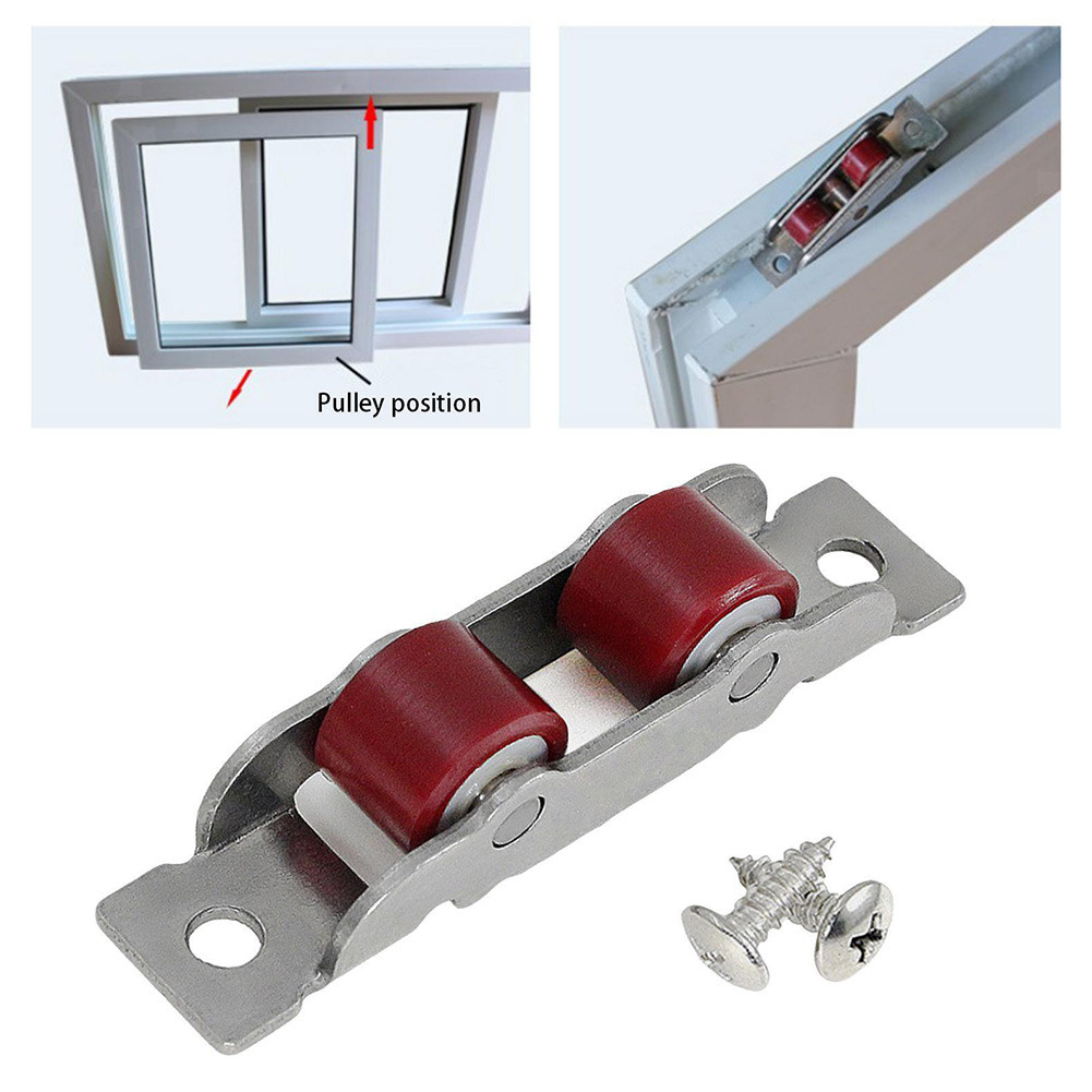 Window Pulley Flat Wheels Nylon Pulley Slot Wheel Sliding Door Roller ...