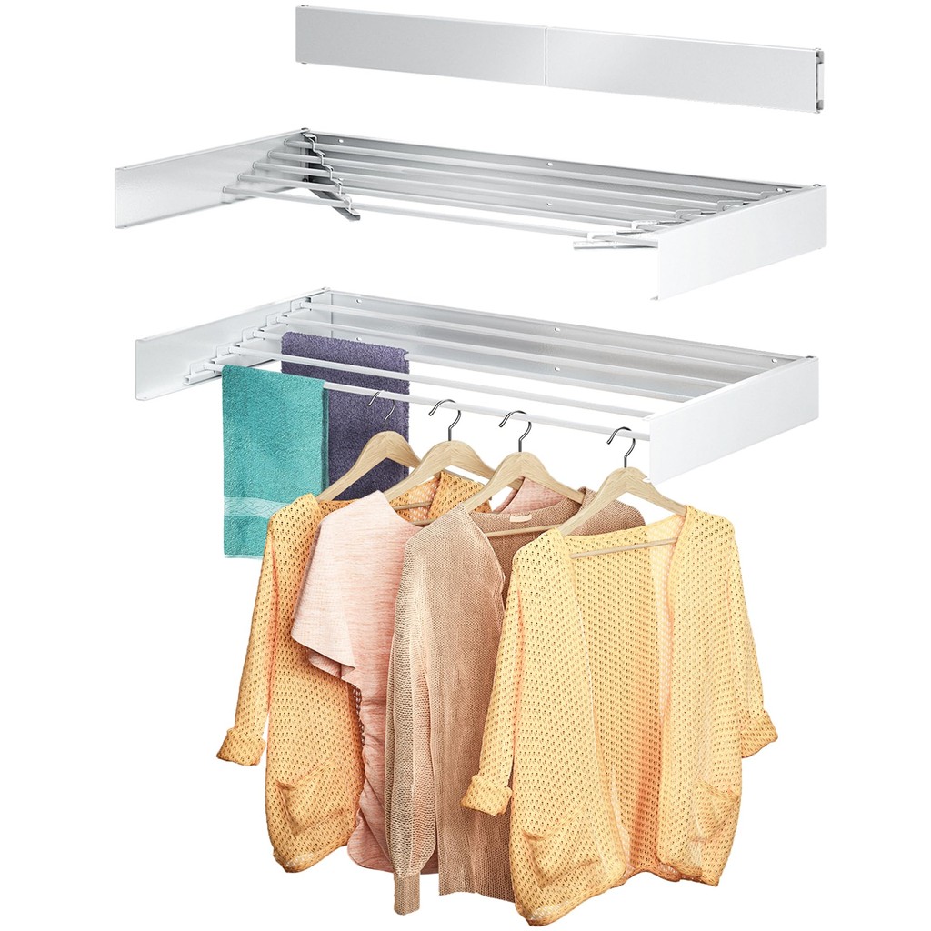 Wall Mounted Drying Rack 100cm Laundry Drying Rack Collapsible 16.5 ...