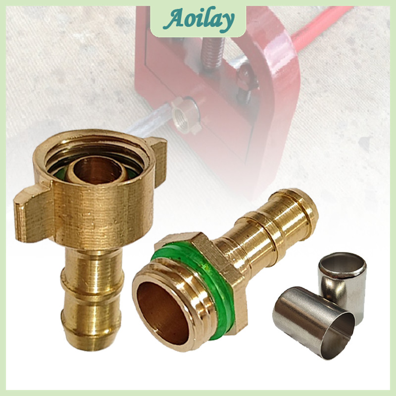 Hydraulic Clamp Hose Connector & Crimping Ferrule 8.5mm Hose Coupler 10 ...