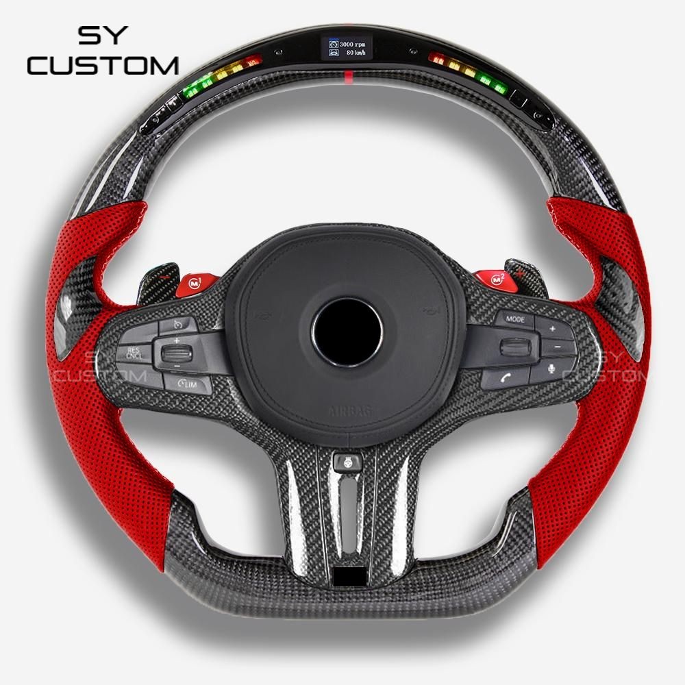 ♡Led Carbon Fiber Steering Wheel Customized For BMW ALL G SERIES & G80 ...