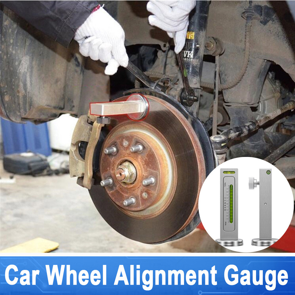 ♠Adjustable Magnetic Camber Castor Strut Wheel Alignment Gauge Car Four ...
