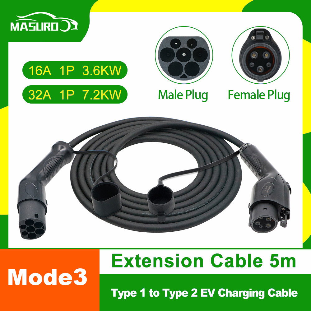 ☝Fast EV Charger Type 1 To Type 2 Electric Car Charging Type1 SAE J1772 ...