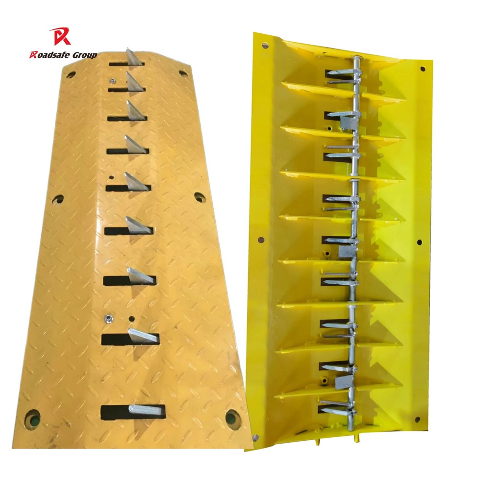 Security vehicle barrier speed bump Steel Manual BladeSafety Tyre ...
