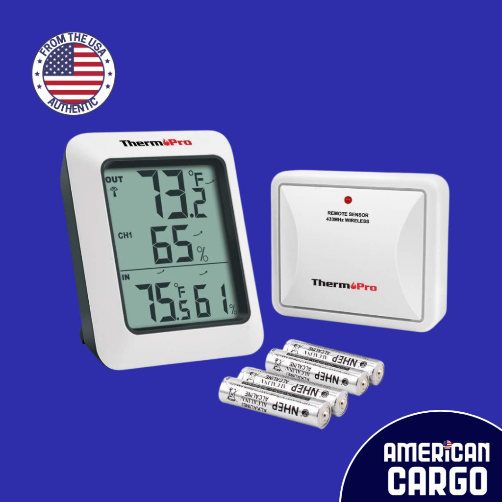 ThermoPro Egde TP60B Indoor/Outdoor Humidity & Temperature Monitor ...