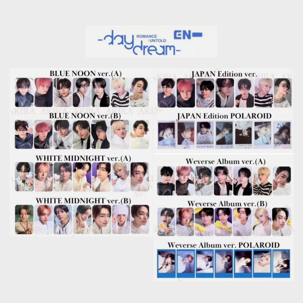 ENHYPEN ROMANCE : UNTOLD -daydream- ALBUM INCLUDE OFFICIAL PHOTO CARD / JUNGWON HEESEUNG JAY ...