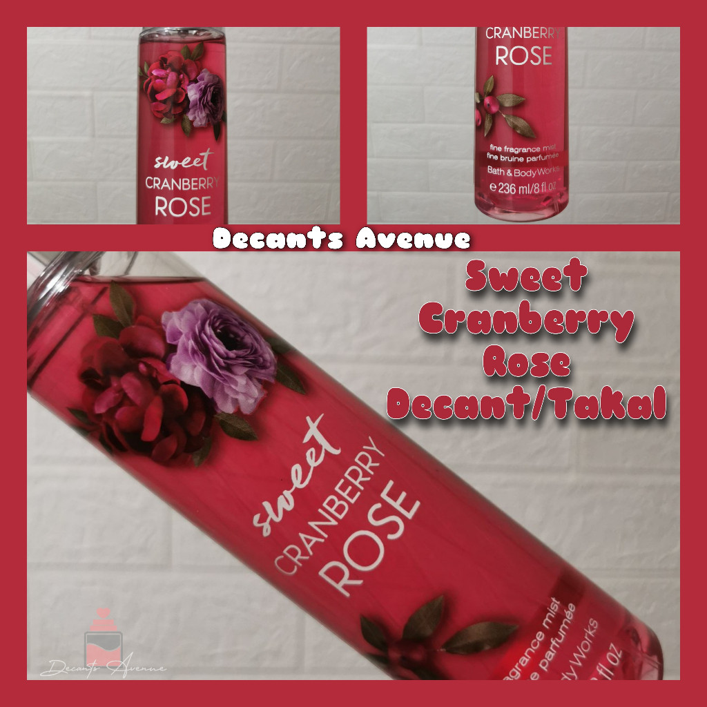 Sweet Cranberry Rose - Bath And Body Works 1mL 3mL 5mL 10mL | Shopee ...