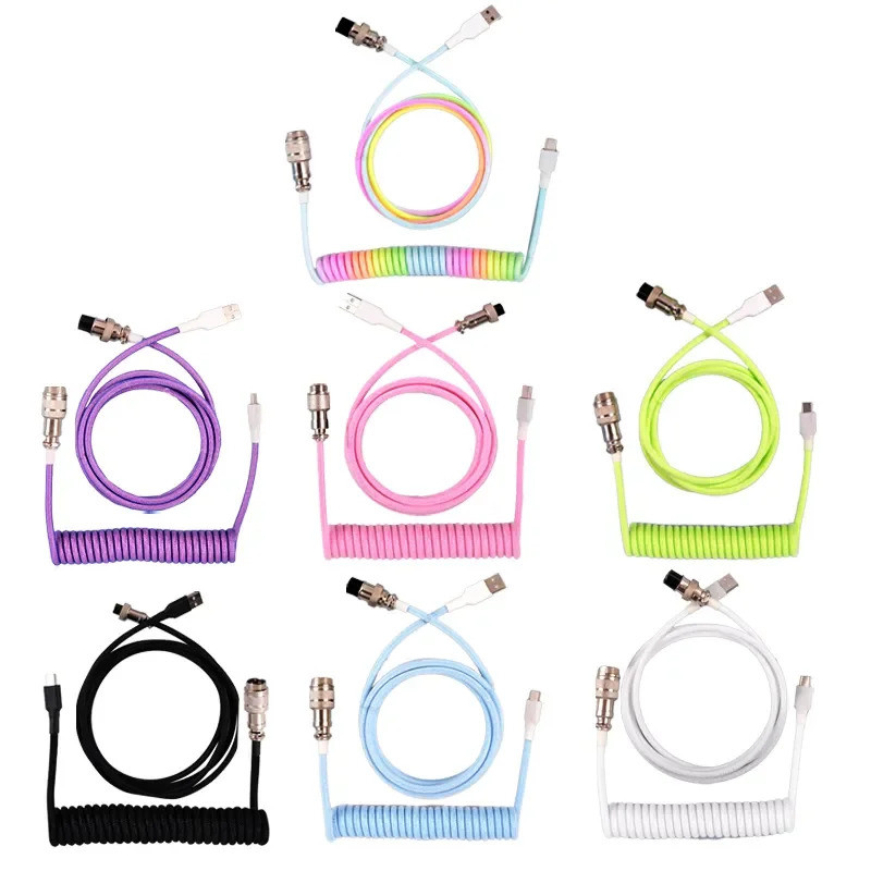 3M Type C Mechanical Keyboard Coiled Cable USB Keyboard Wire Mechanical ...
