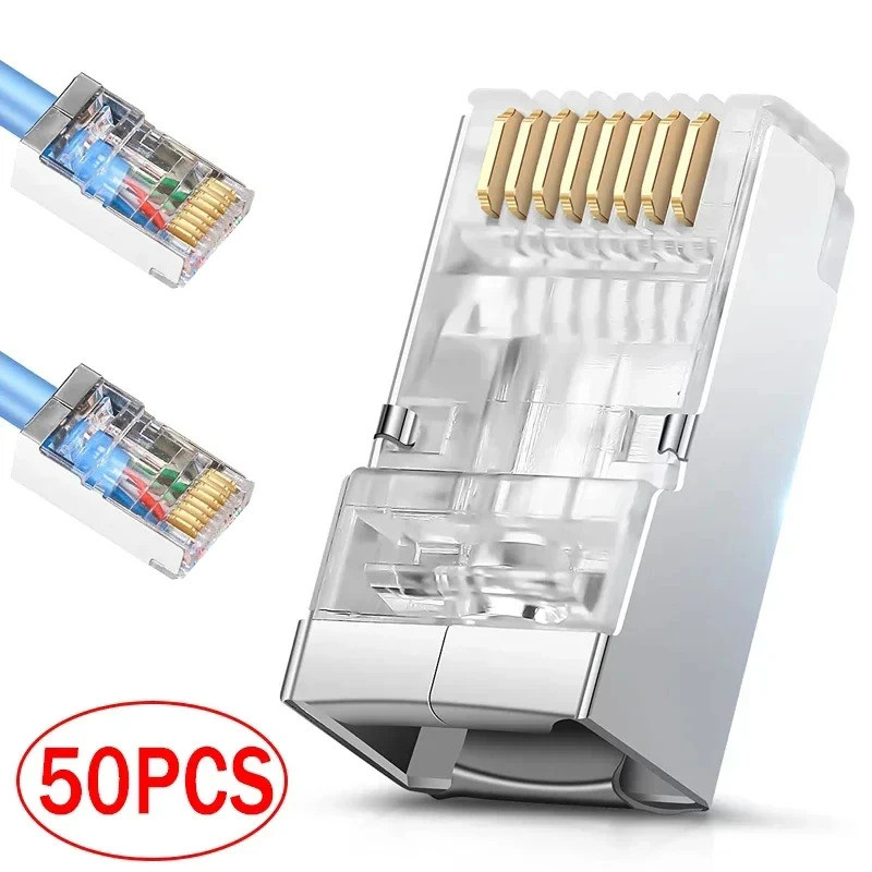 RJ45 Shielded Connector CAT7 CAT6 CAT5e not Pass Through Modular Plug ...