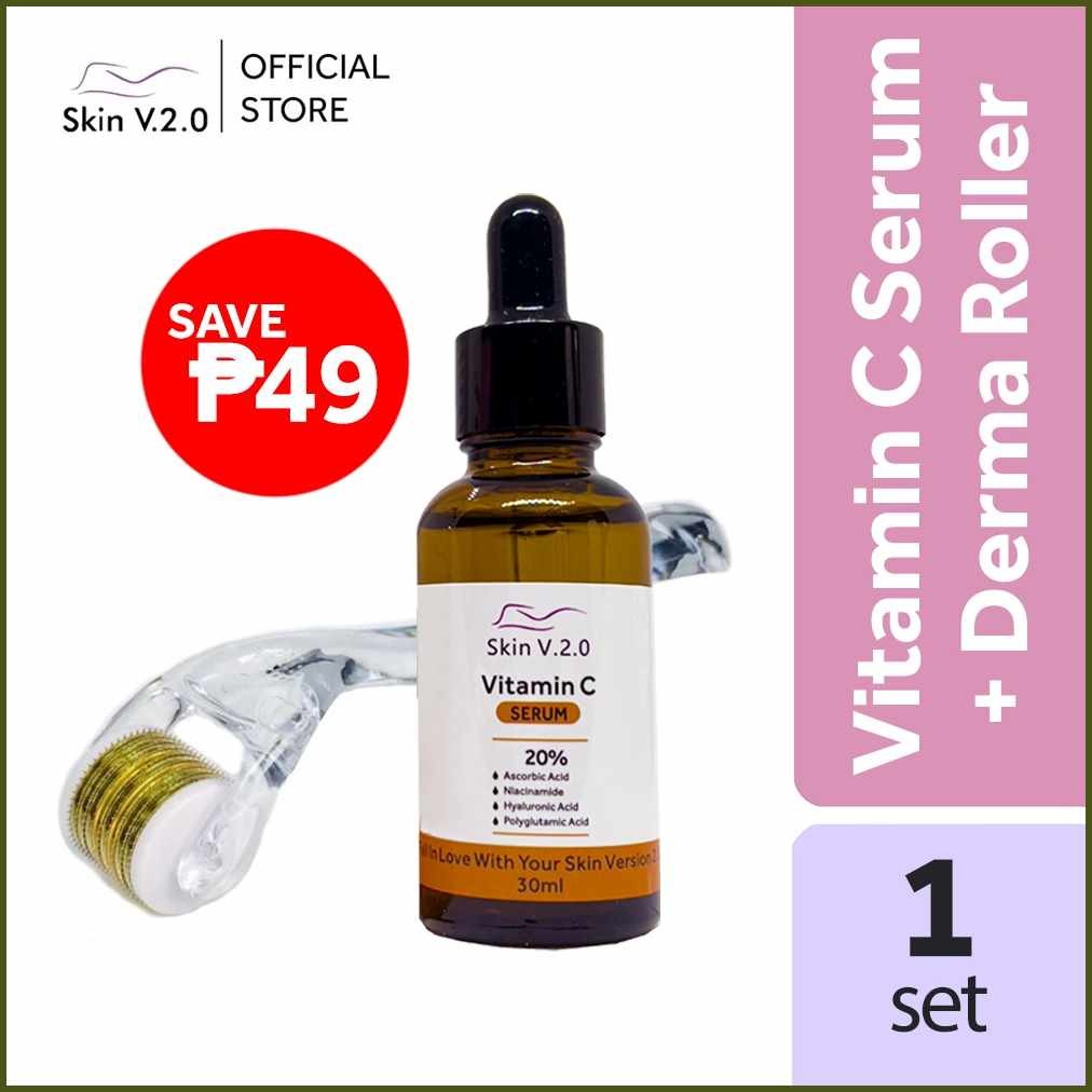 Skin+ER!V2.0}Z}Derma}X)Roller}G)And}k)Serum}T)Set | Shopee Philippines