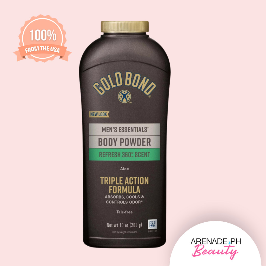 Gold Bond Men's Essentials Body Powder Refresh Scent 10 oz / 283g ...